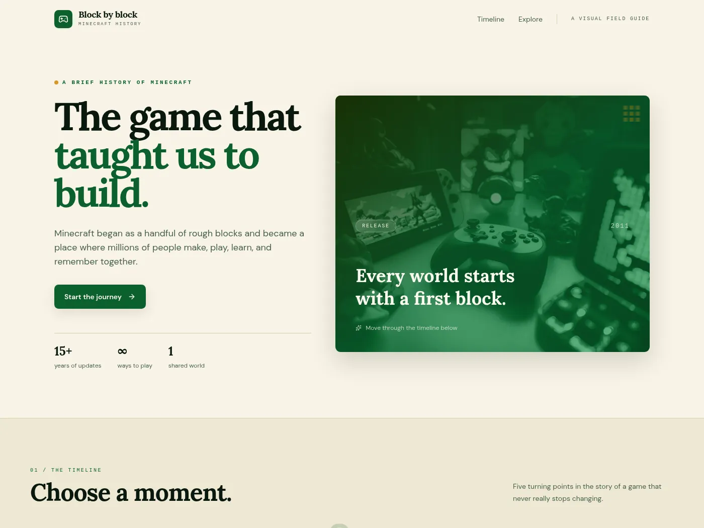 Minecraft History Explorer