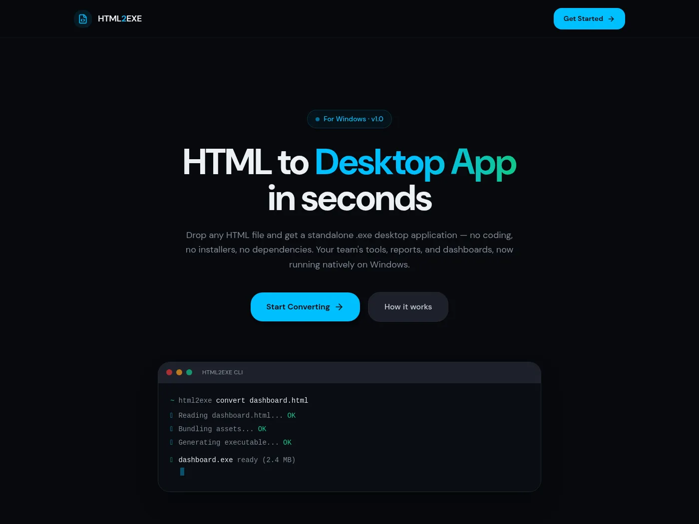 HTML2EXE Converter