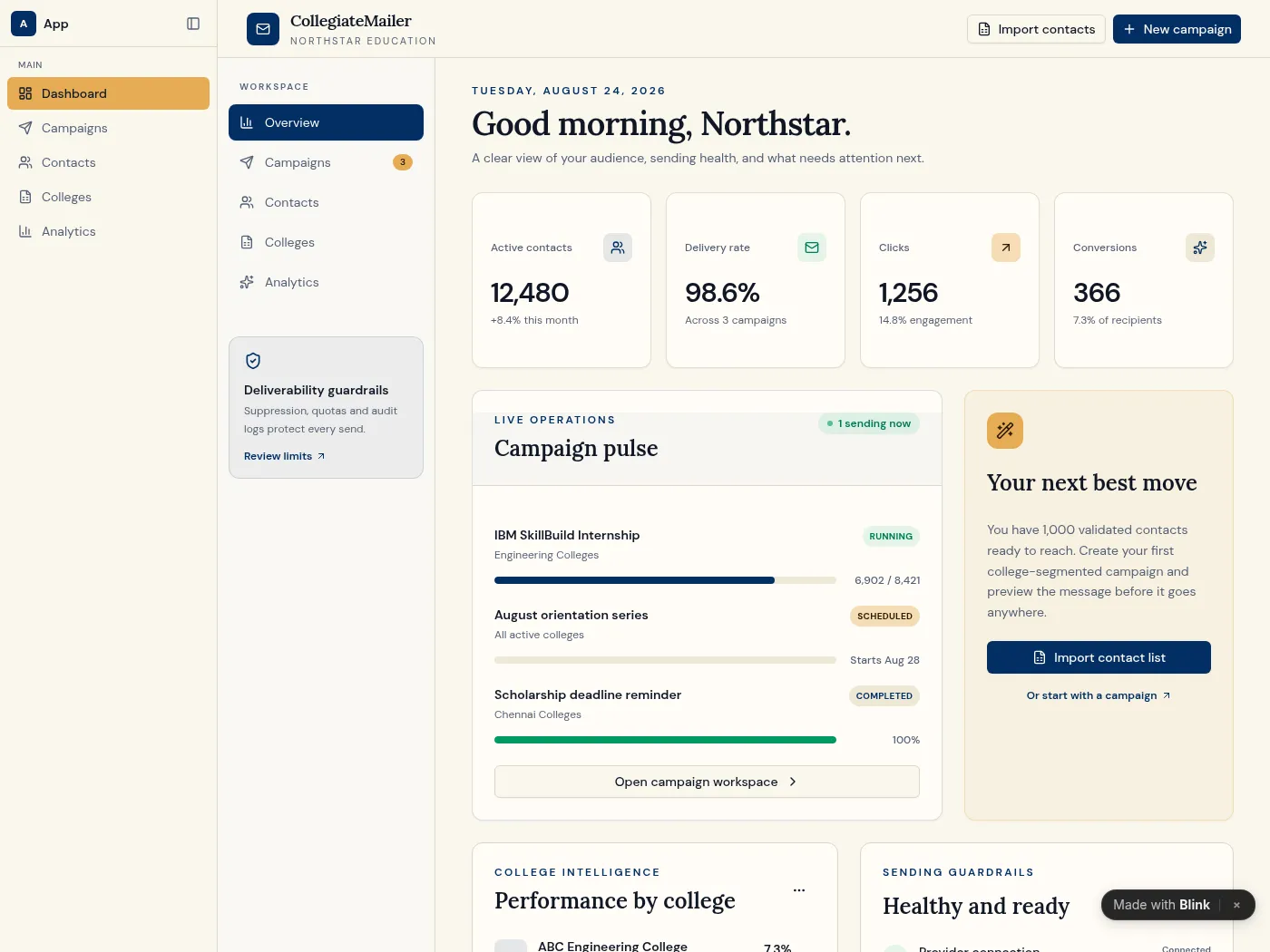 CollegiateMailer SaaS