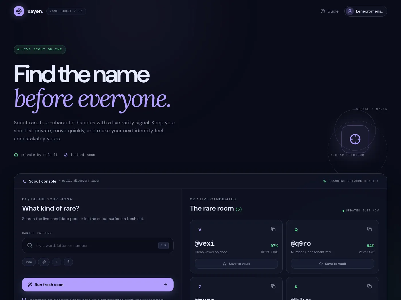 Xayen Discord Name Finder