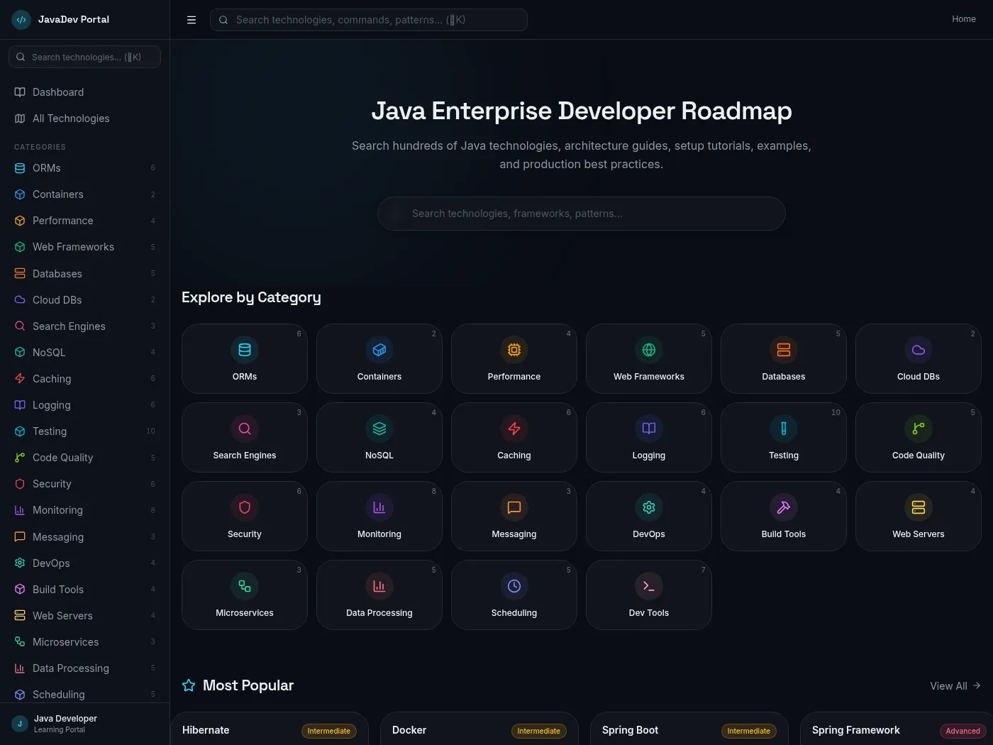 JavaDev Master Portal