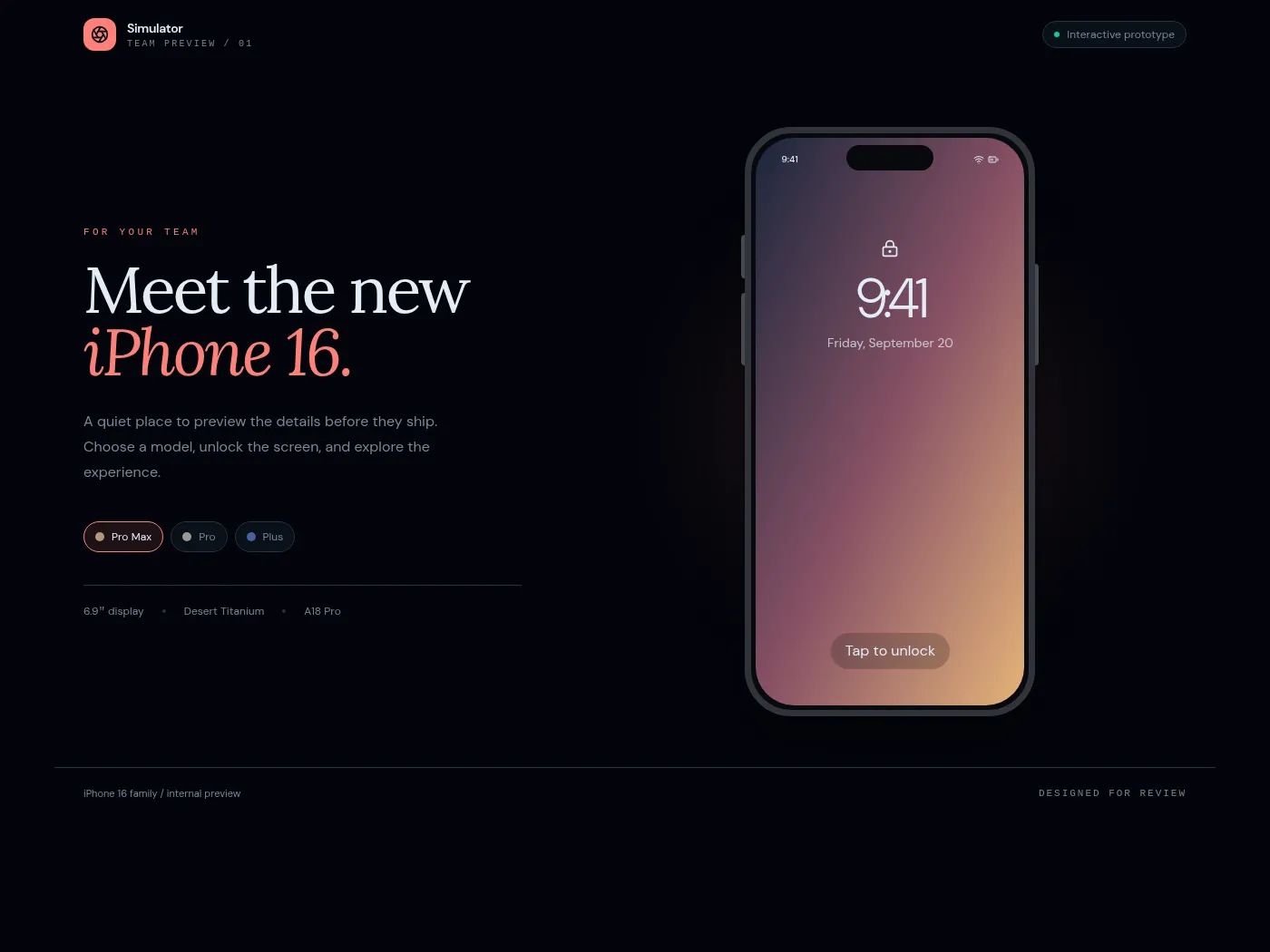 iPhone 16 Simulator