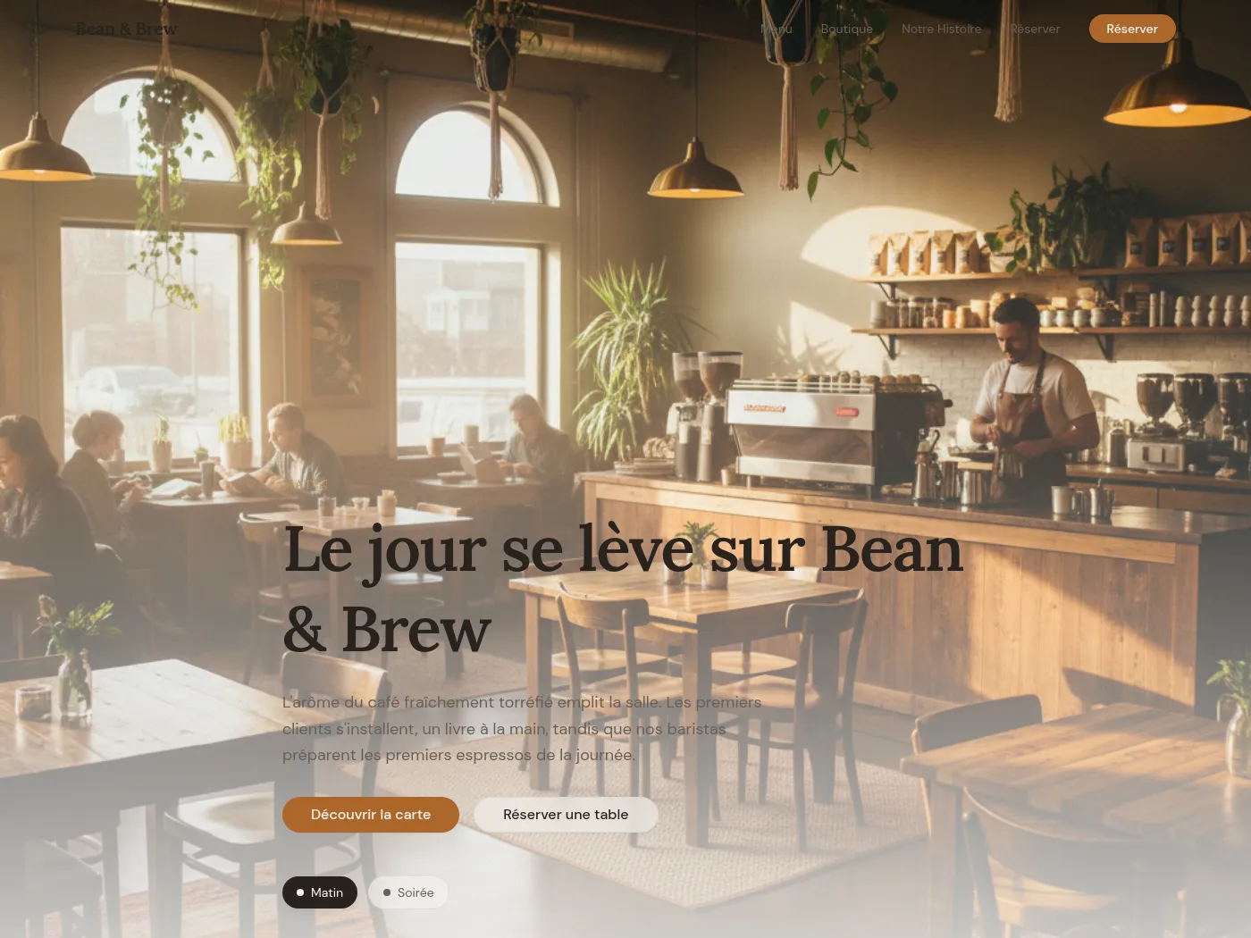 Bean & Brew Café Site