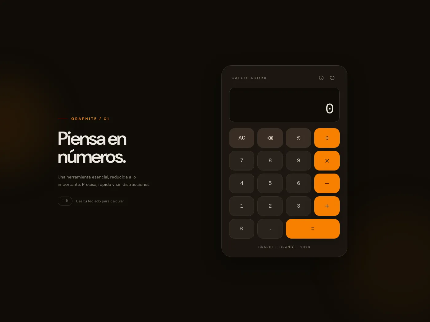 Graphite Orange Calculator