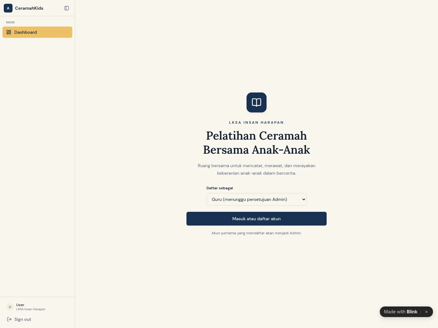 CeramahKids Admin Portal
