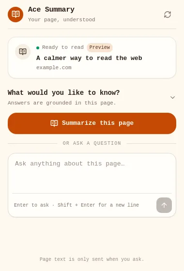 Ace Summary