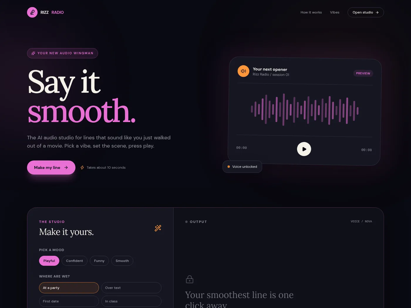 AI Rizz Audio Hub