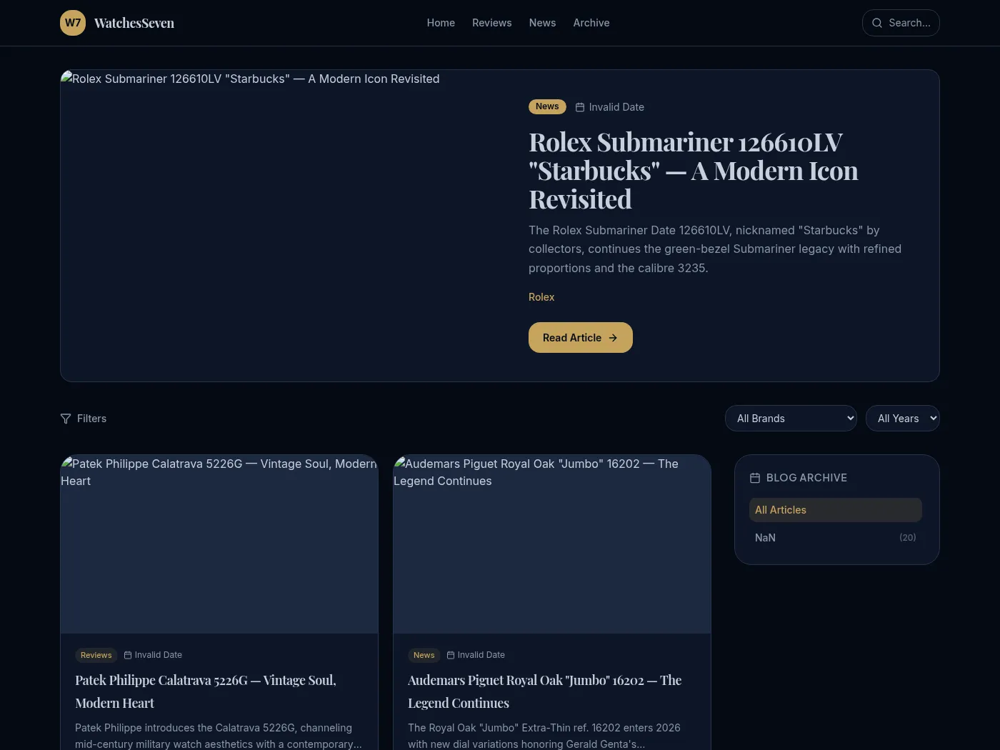 WatchesSeven News Portal