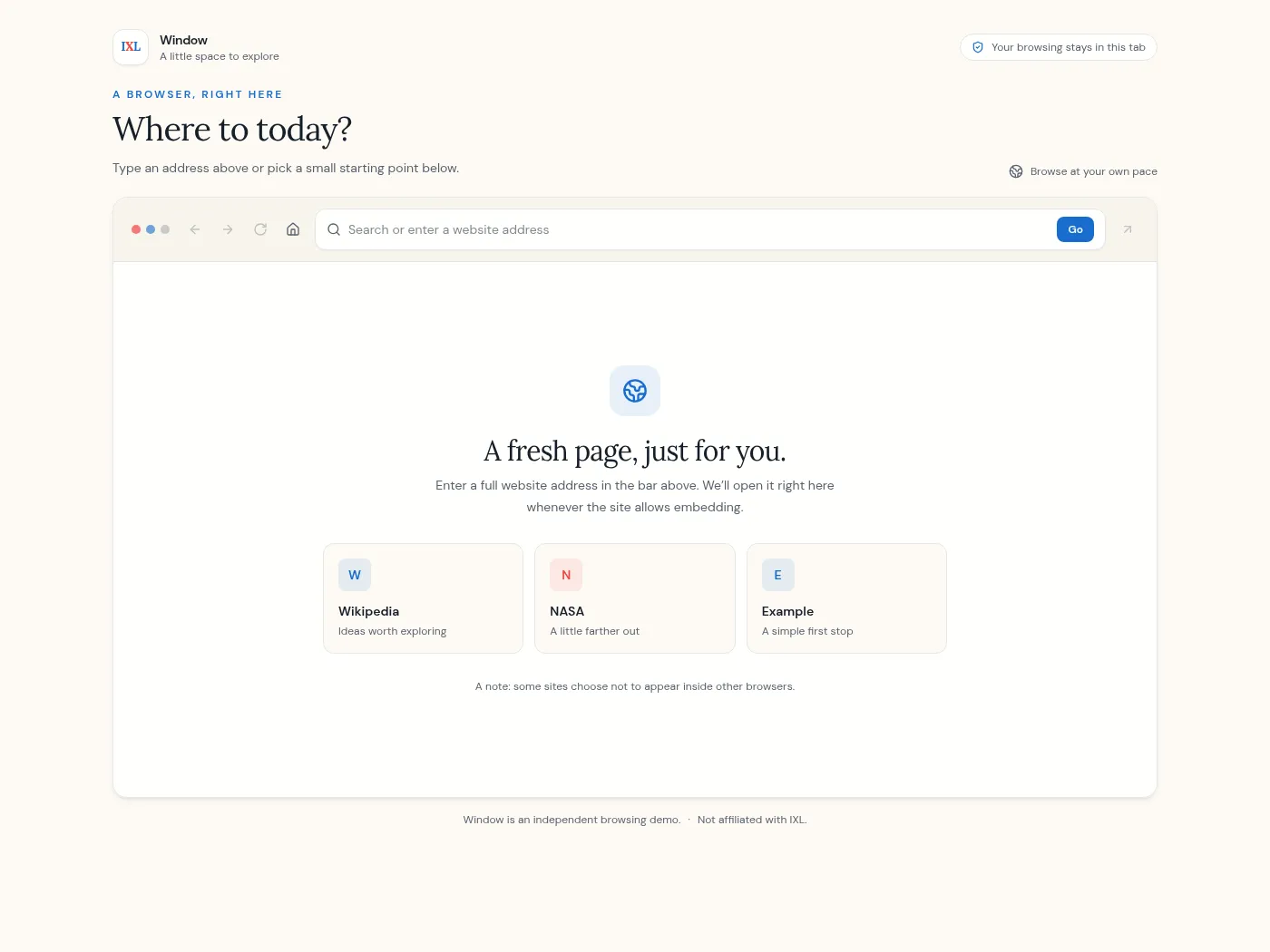 Web Browser Portal
