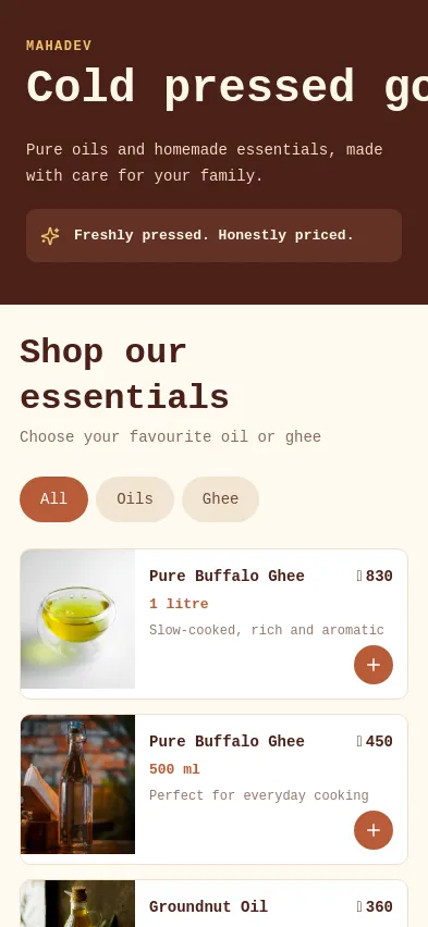 Mahadev Oils App