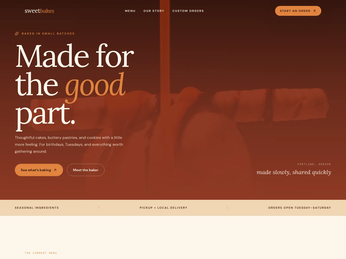 SweetBakes Website