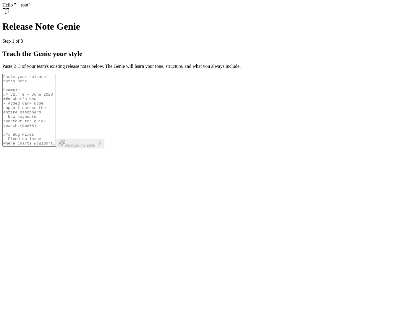 Release Note Genie
