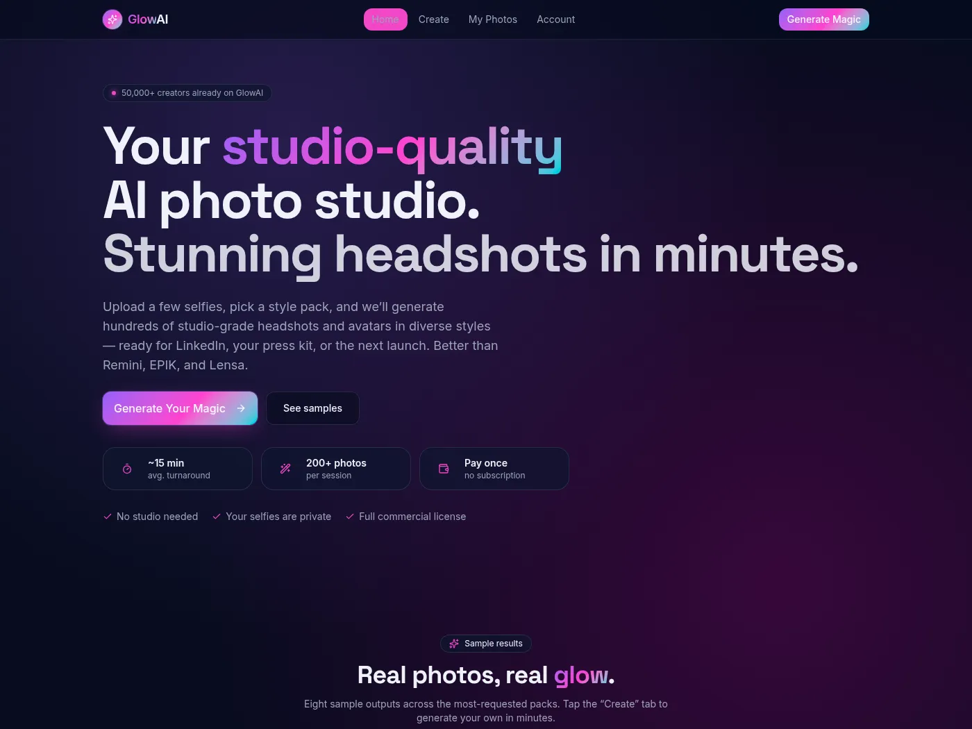 GlowAI Photo Magic
