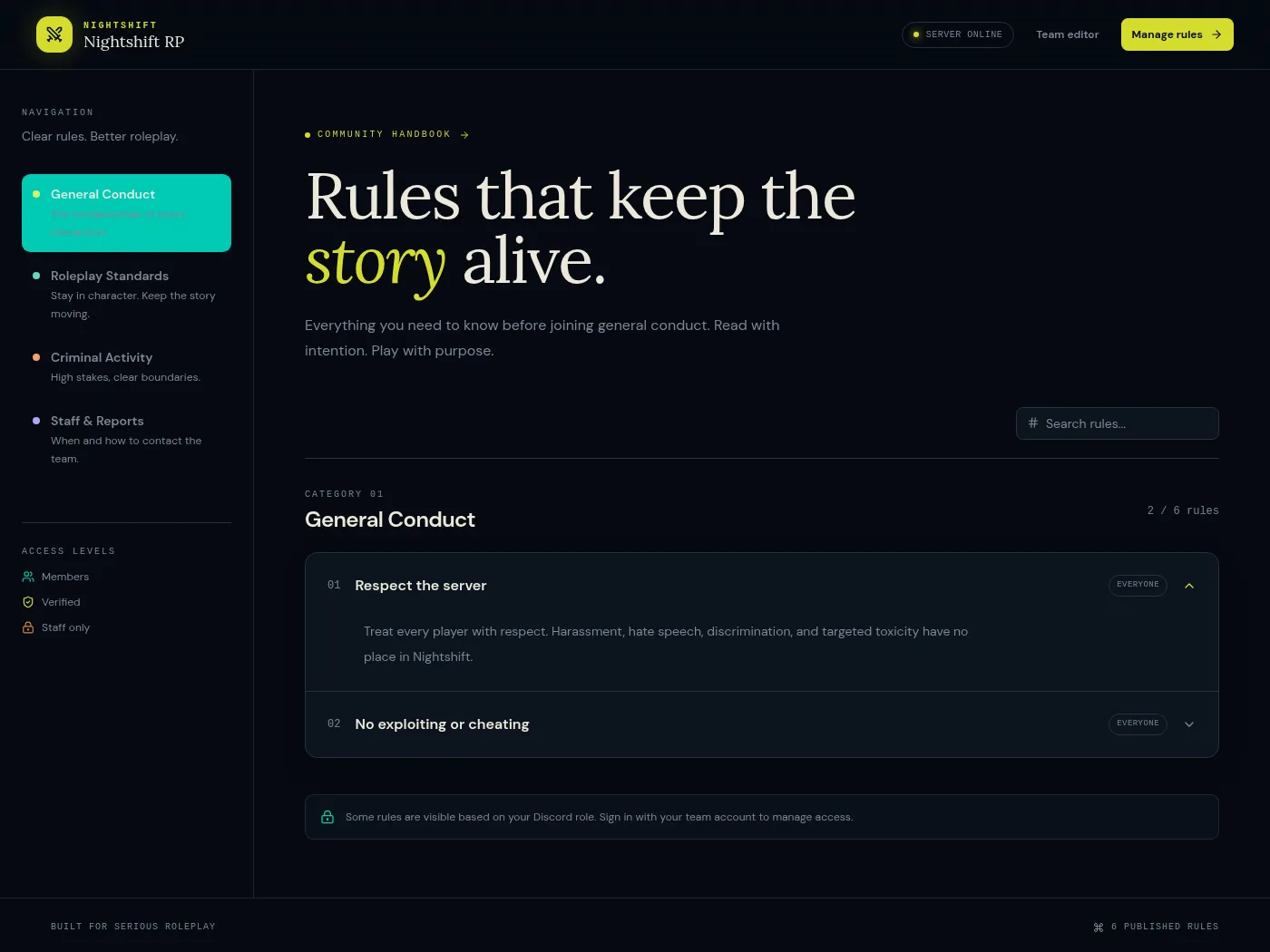 FiveM Rules Portal