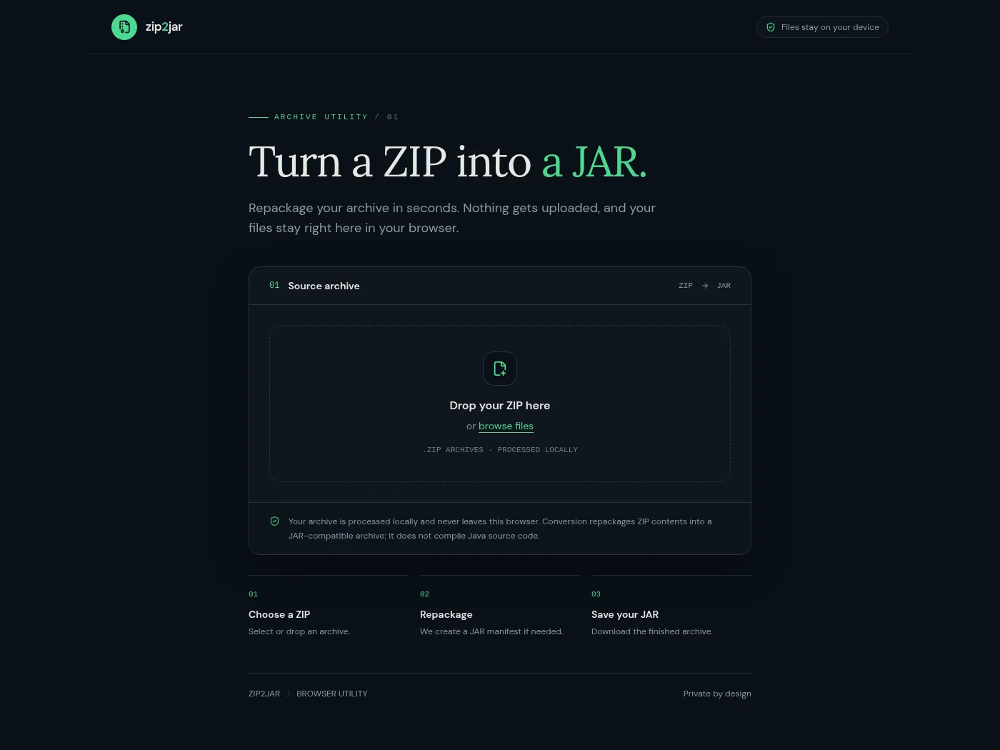 Zip2Jar Chrome Extension