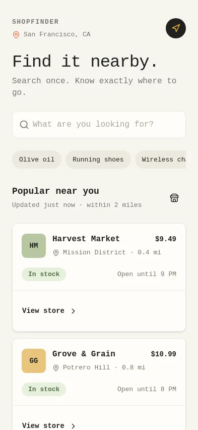 ShopFinder Mobile