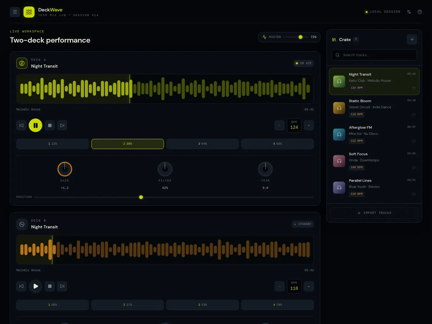 DeckWave DJ Simulator