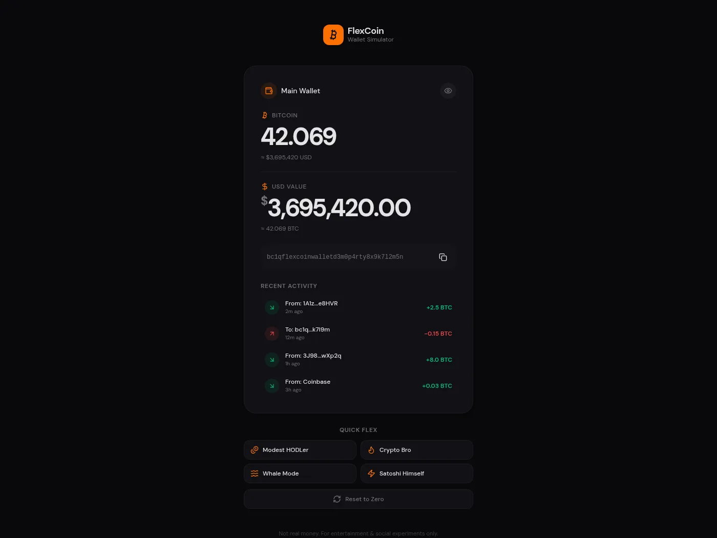 FlexCoin Wallet Demo