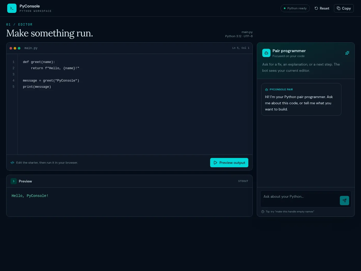 PyConsole AI Helper