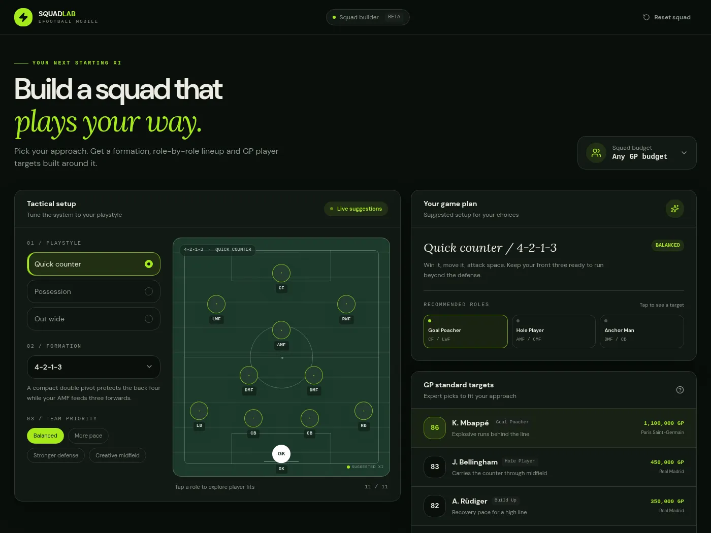 eFootball Squad Genius