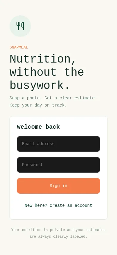 SnapMeal Tracker