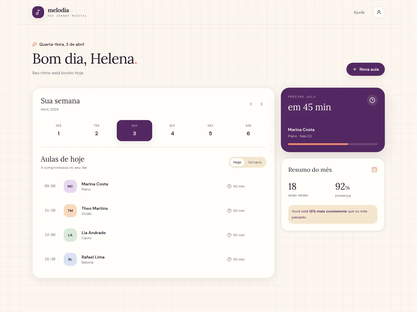 Music Lesson Scheduler