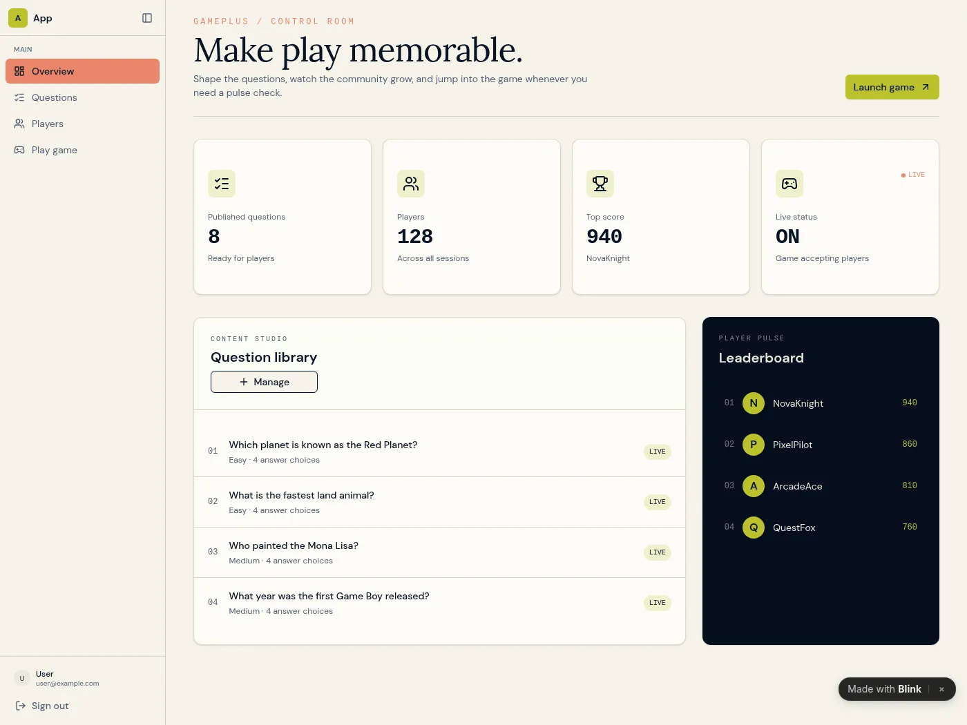 GamePlus Admin Suite