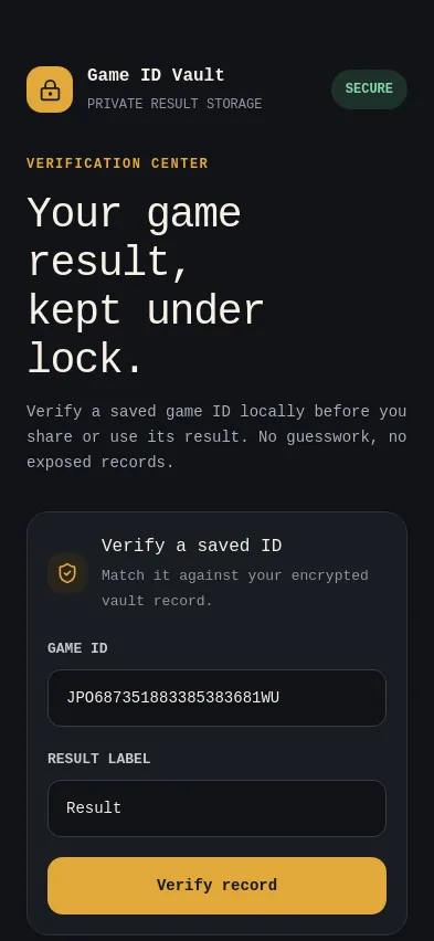 Game ID Vault
