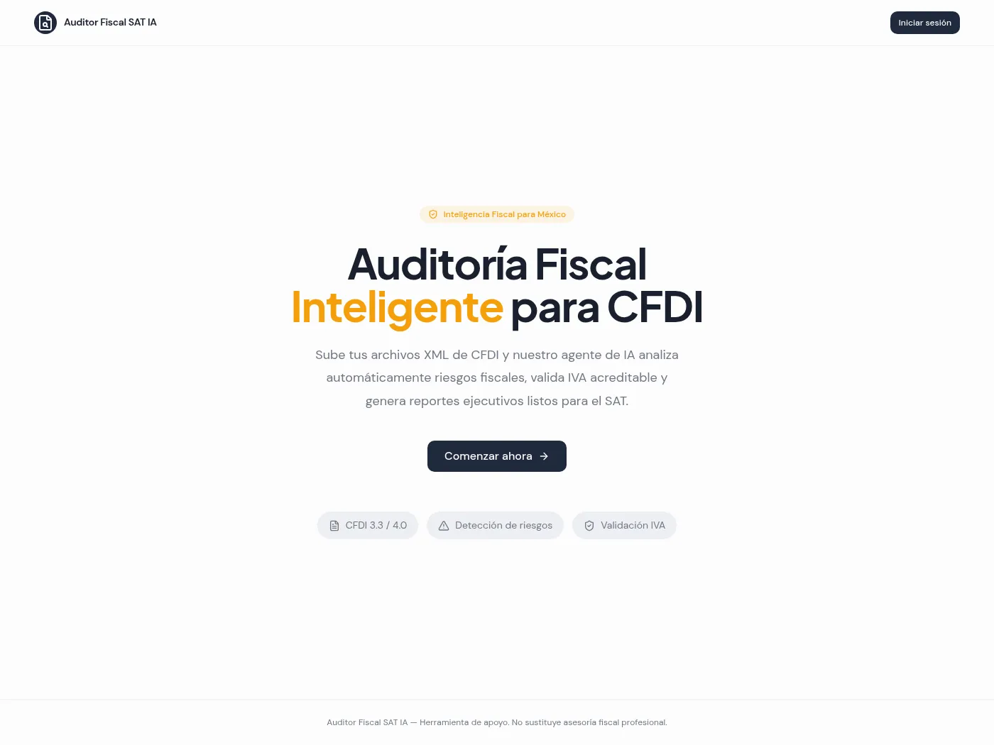 Auditor Fiscal SAT IA