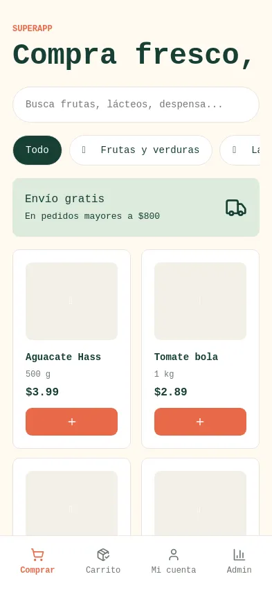 SuperApp Grocery Hub