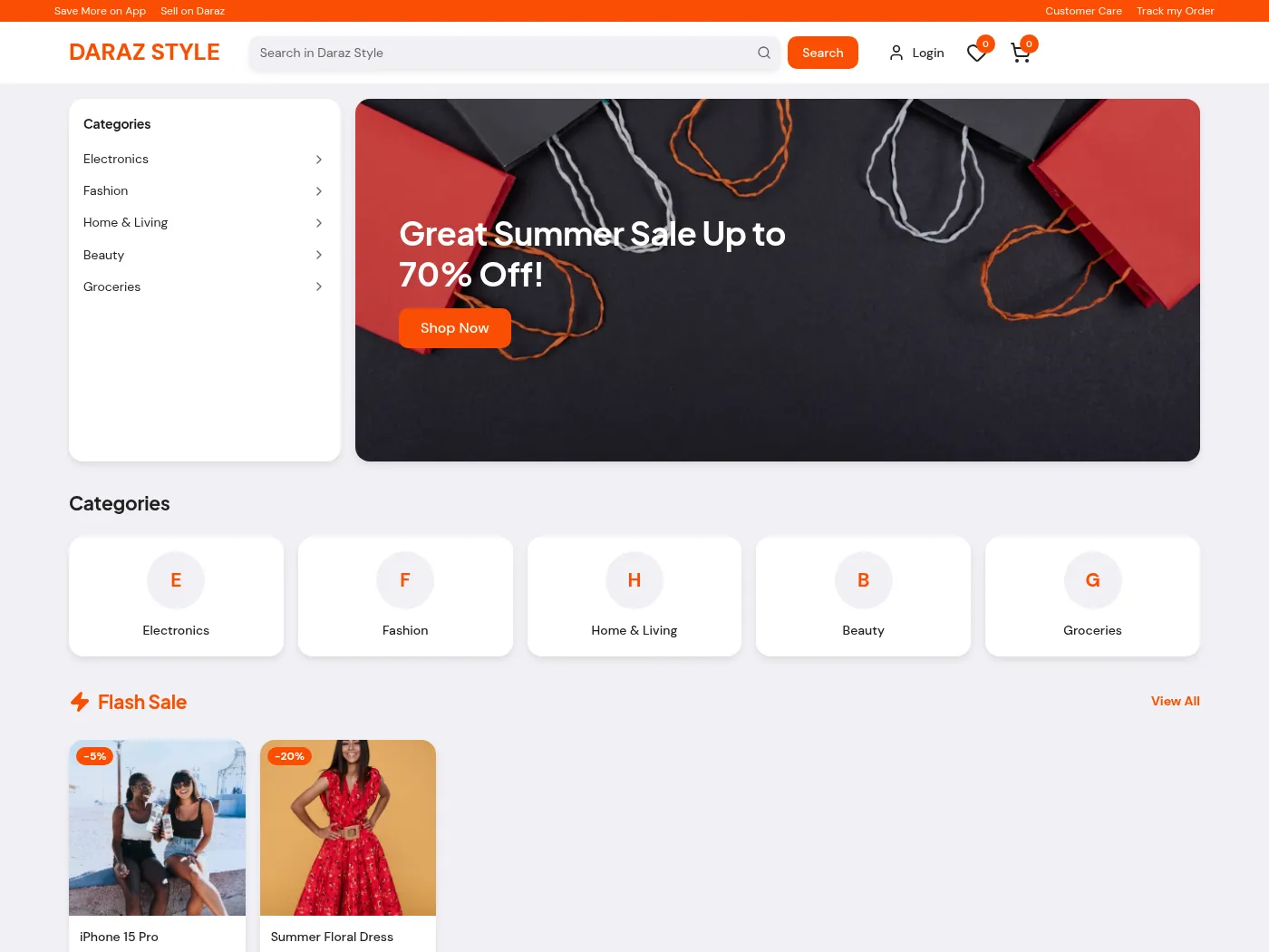 Daraz Style E-Commerce