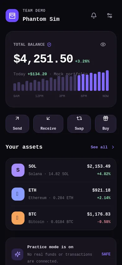 Phantom Wallet Simulator
