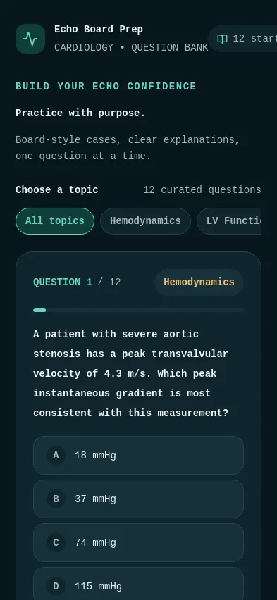 Echo Board Prep App