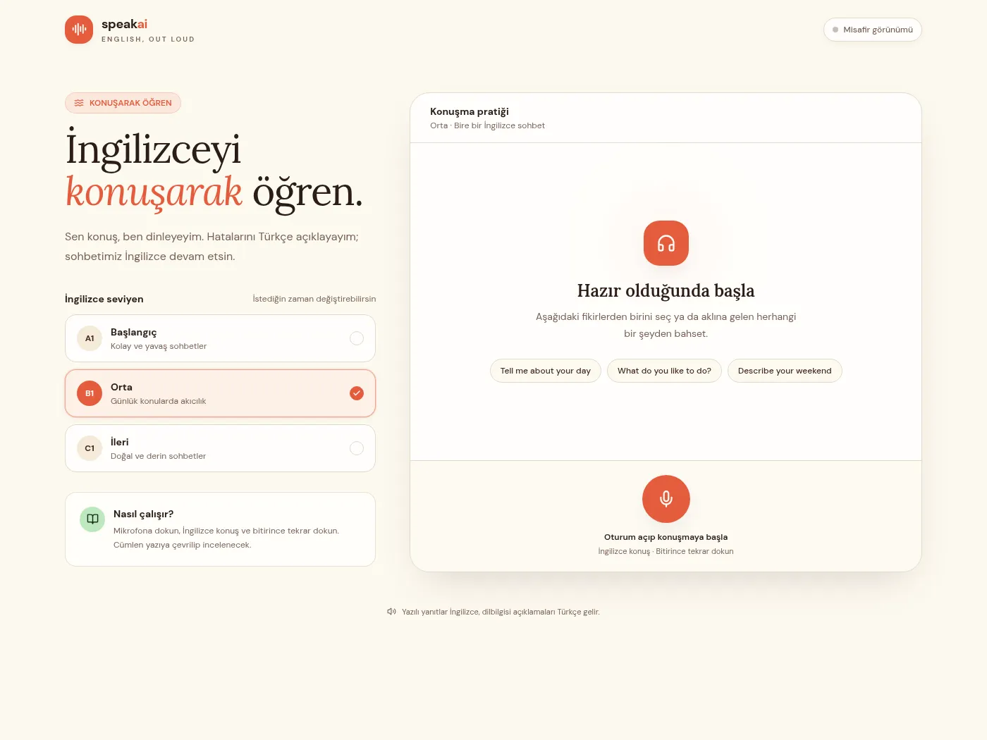 SpeakAI English Tutor