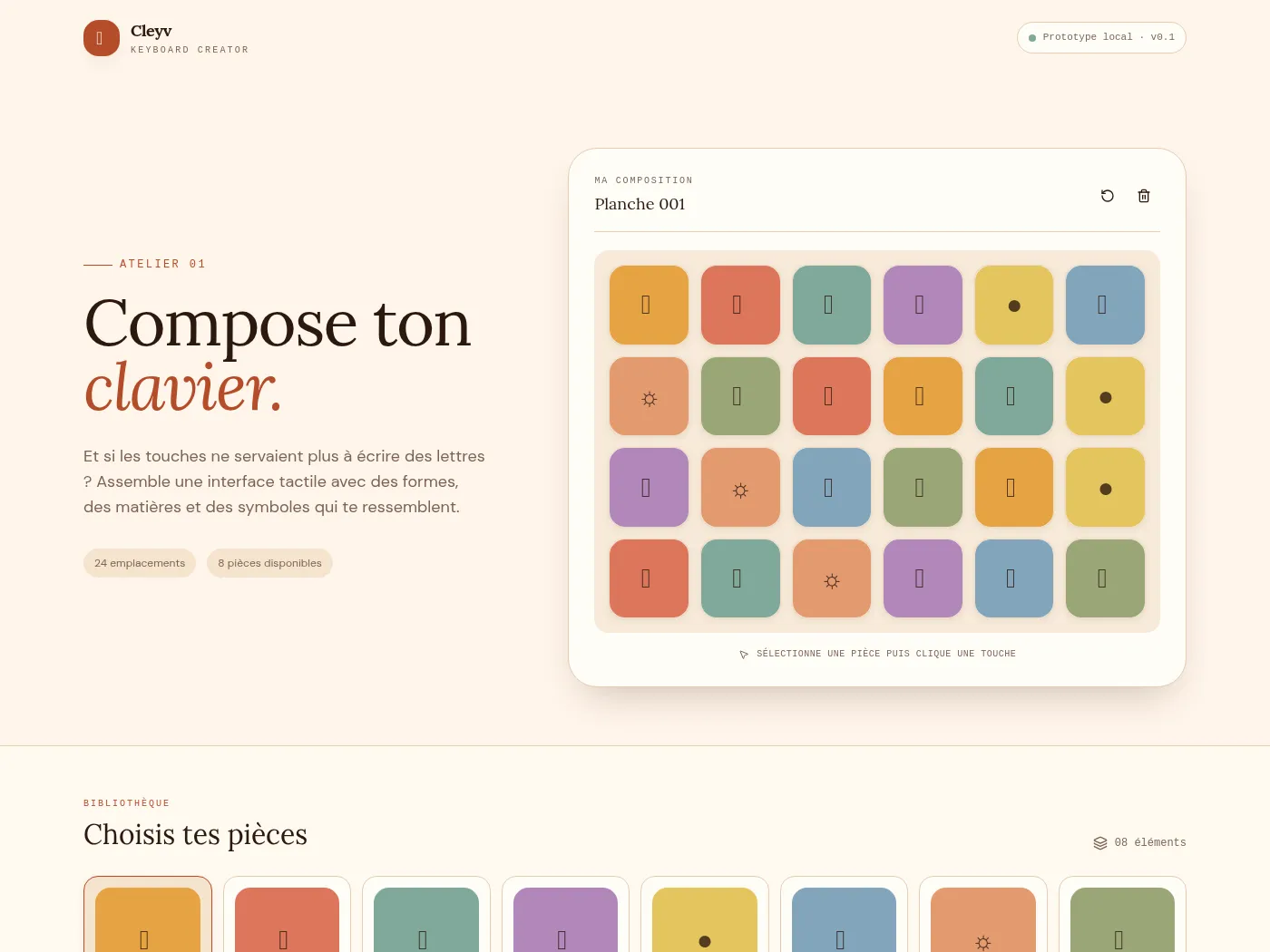 Pièce Keyboard Creator