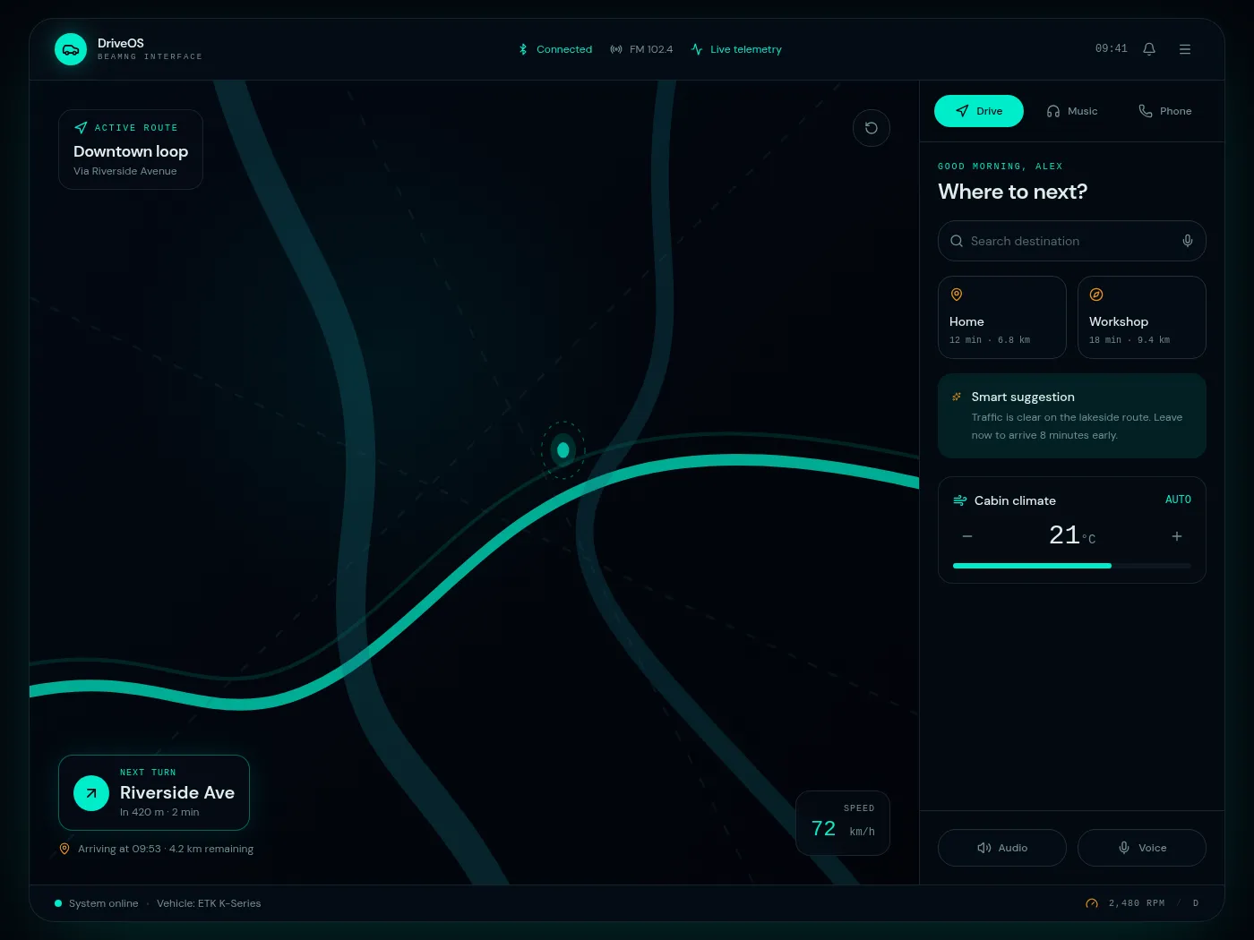 CarPlay Dashboard for BeamNG