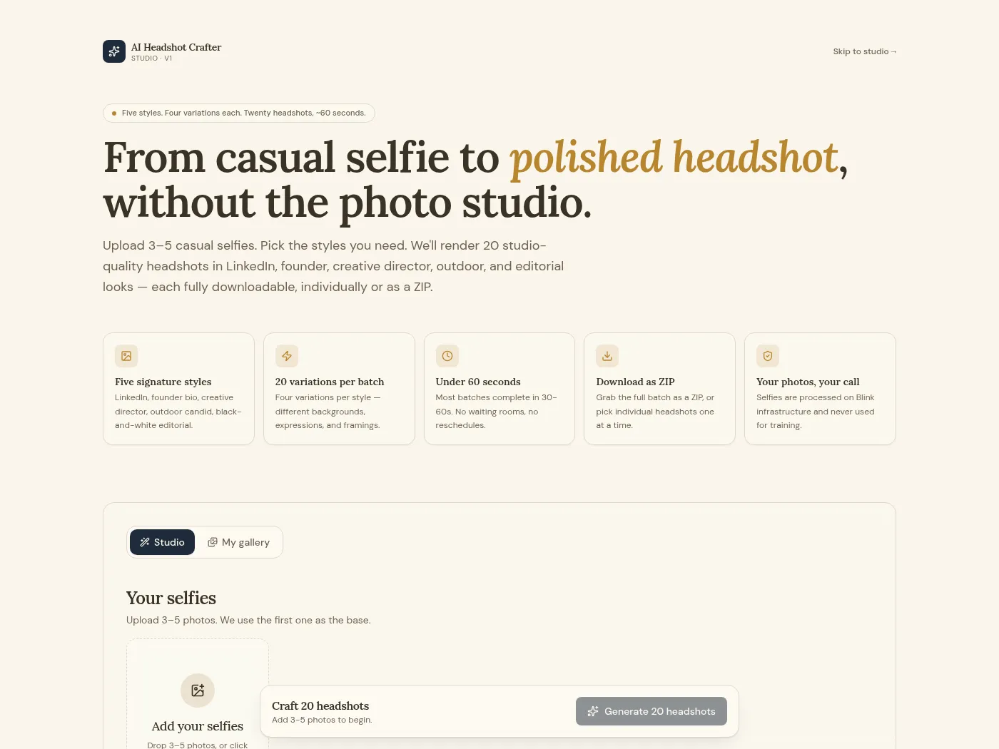 AI Headshot Crafter