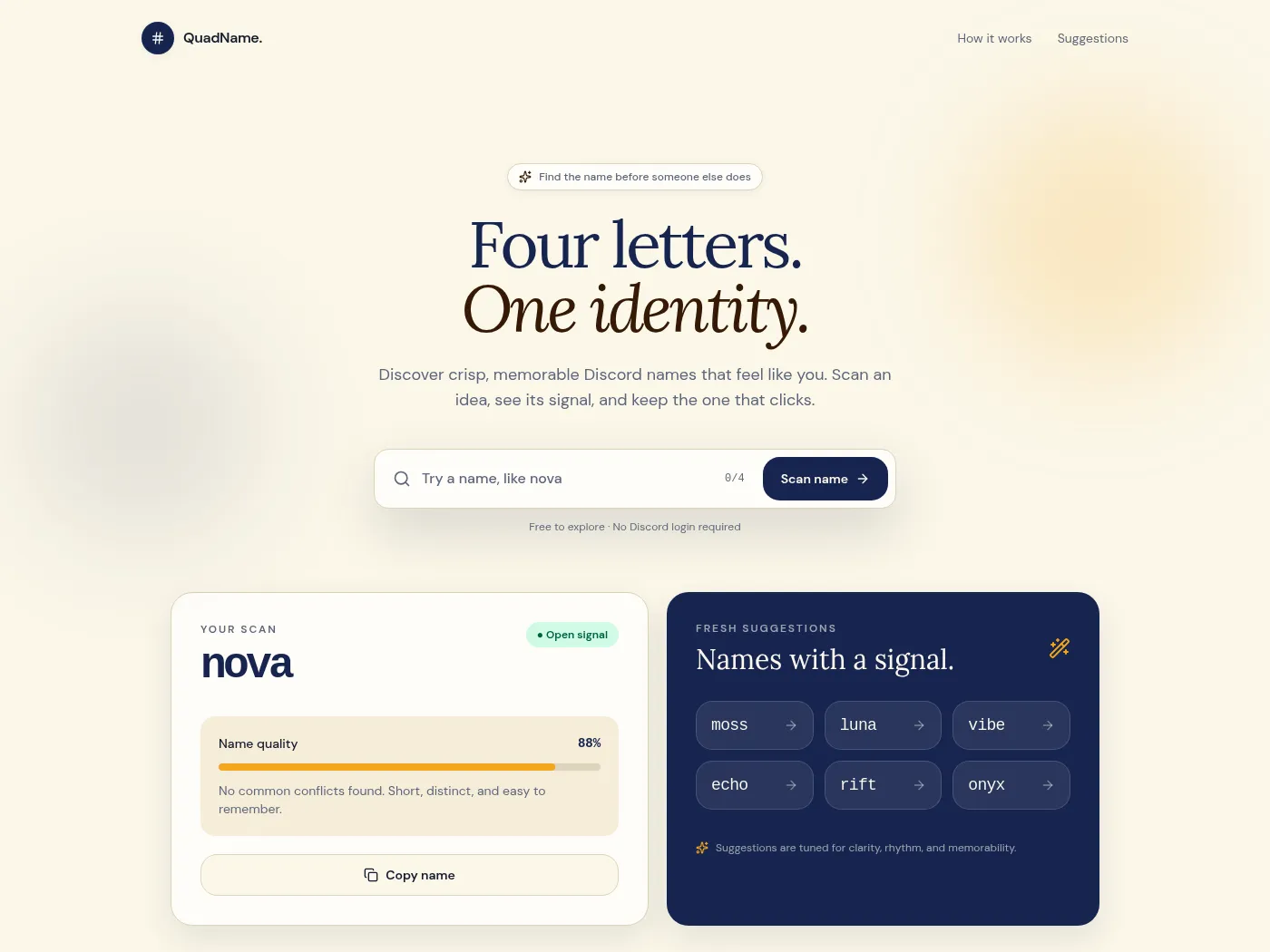 QuadName Finder