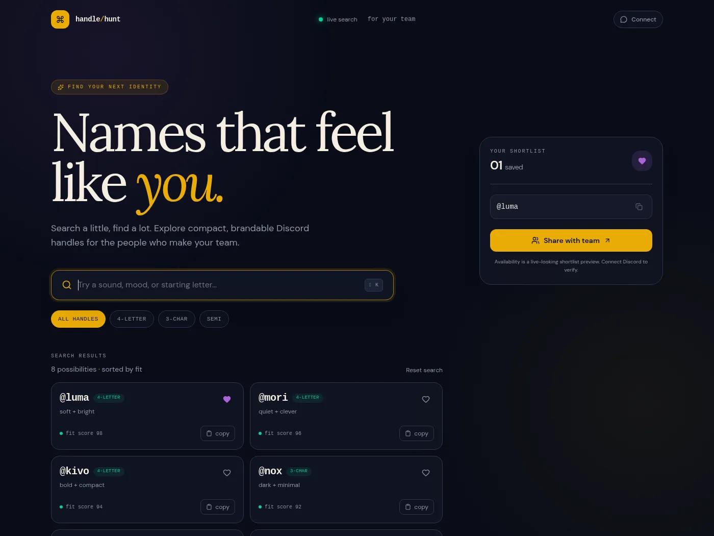 Discord Name Finder