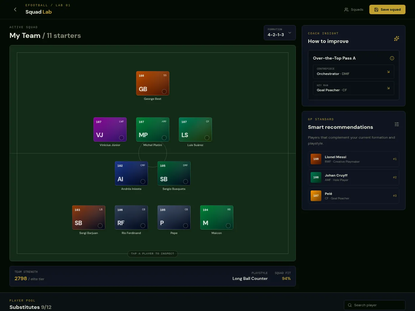 eFootball Team Builder