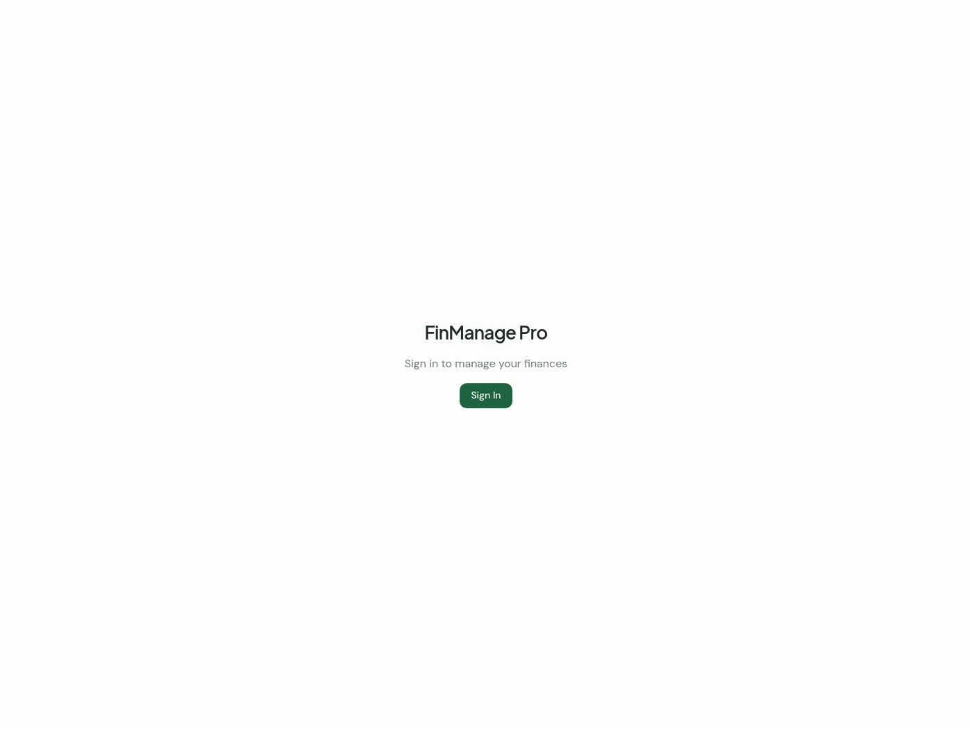 FinManage Pro