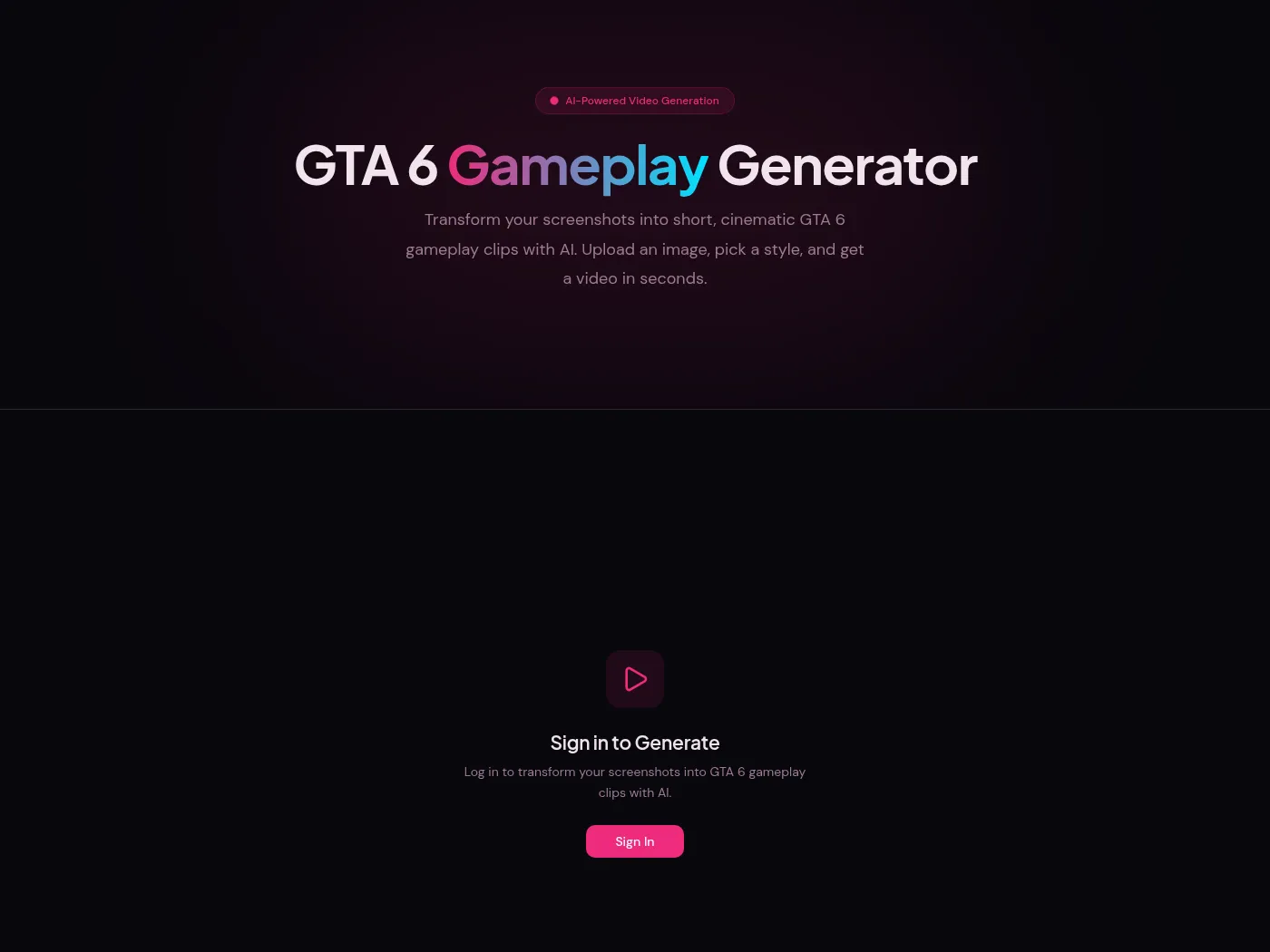 GTA 6 Gameplay Generator