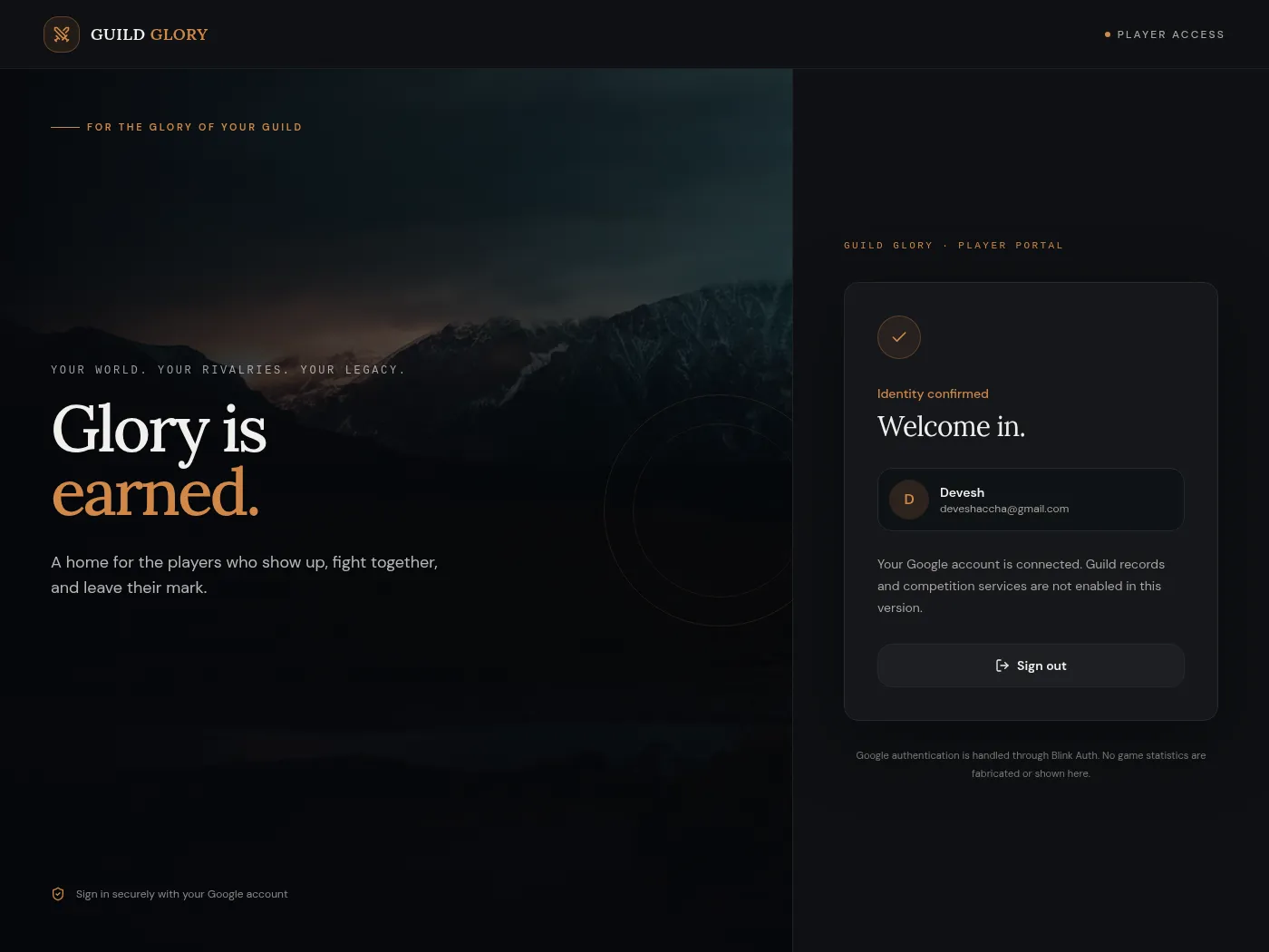 Guild Glory Platform