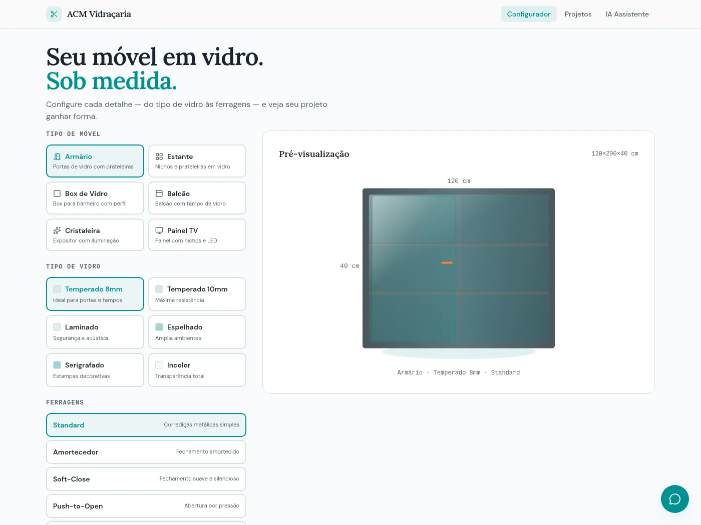 AI Vidraçaria Planner