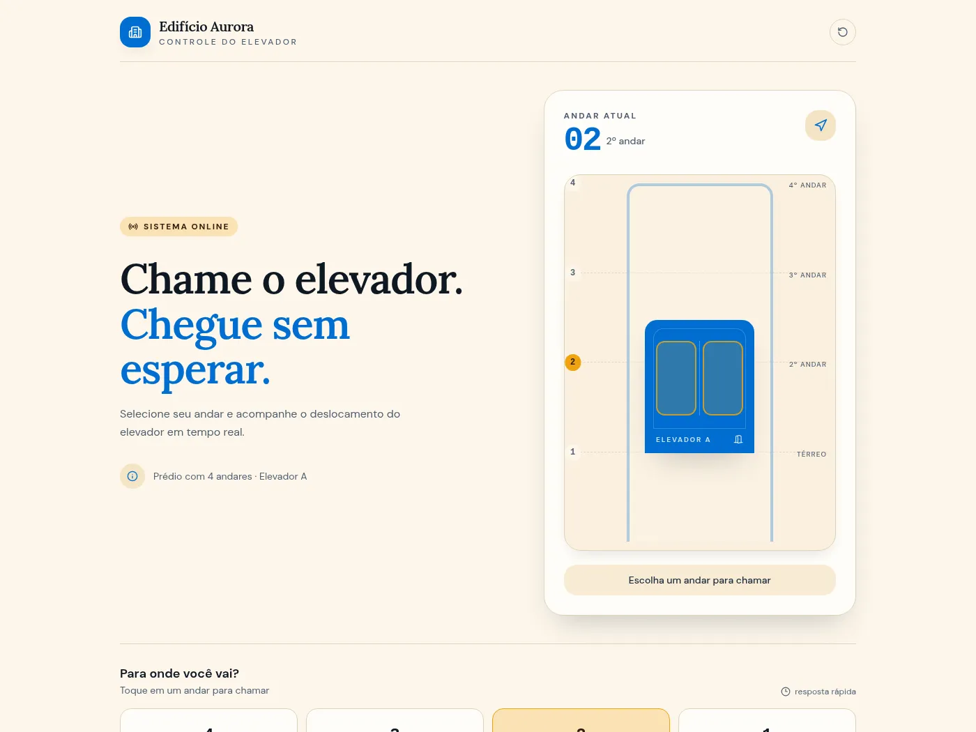 Chama Elevador Web