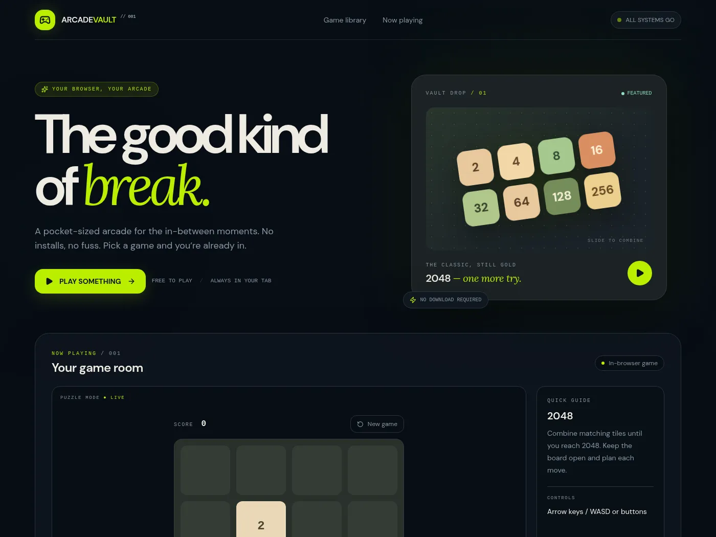 Unblocked Arcade Vault