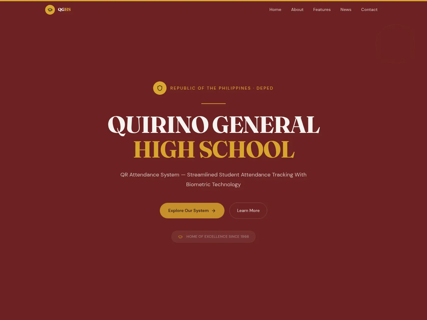 School Site Landing Page