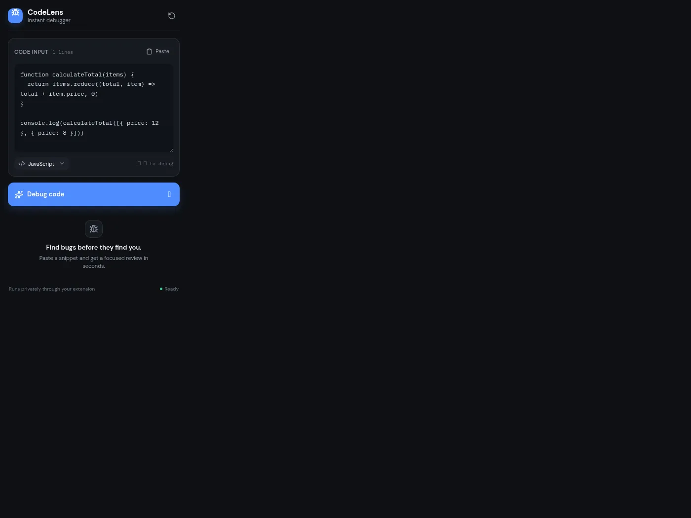 Code Debug Extension