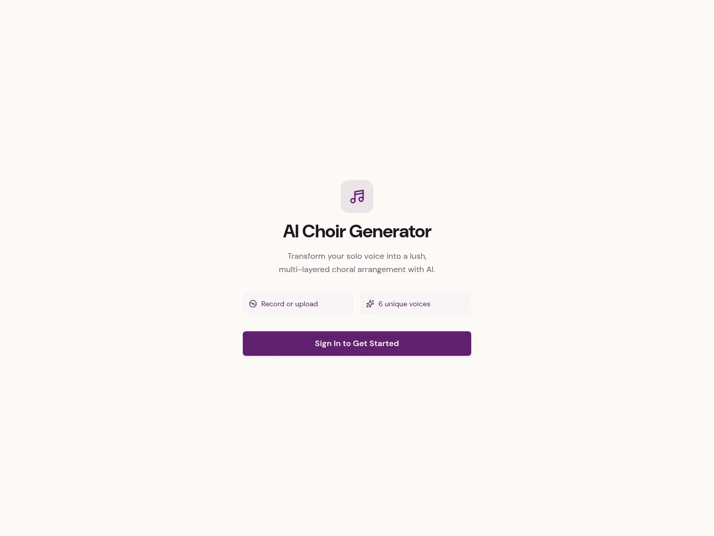 AI Choir Generator