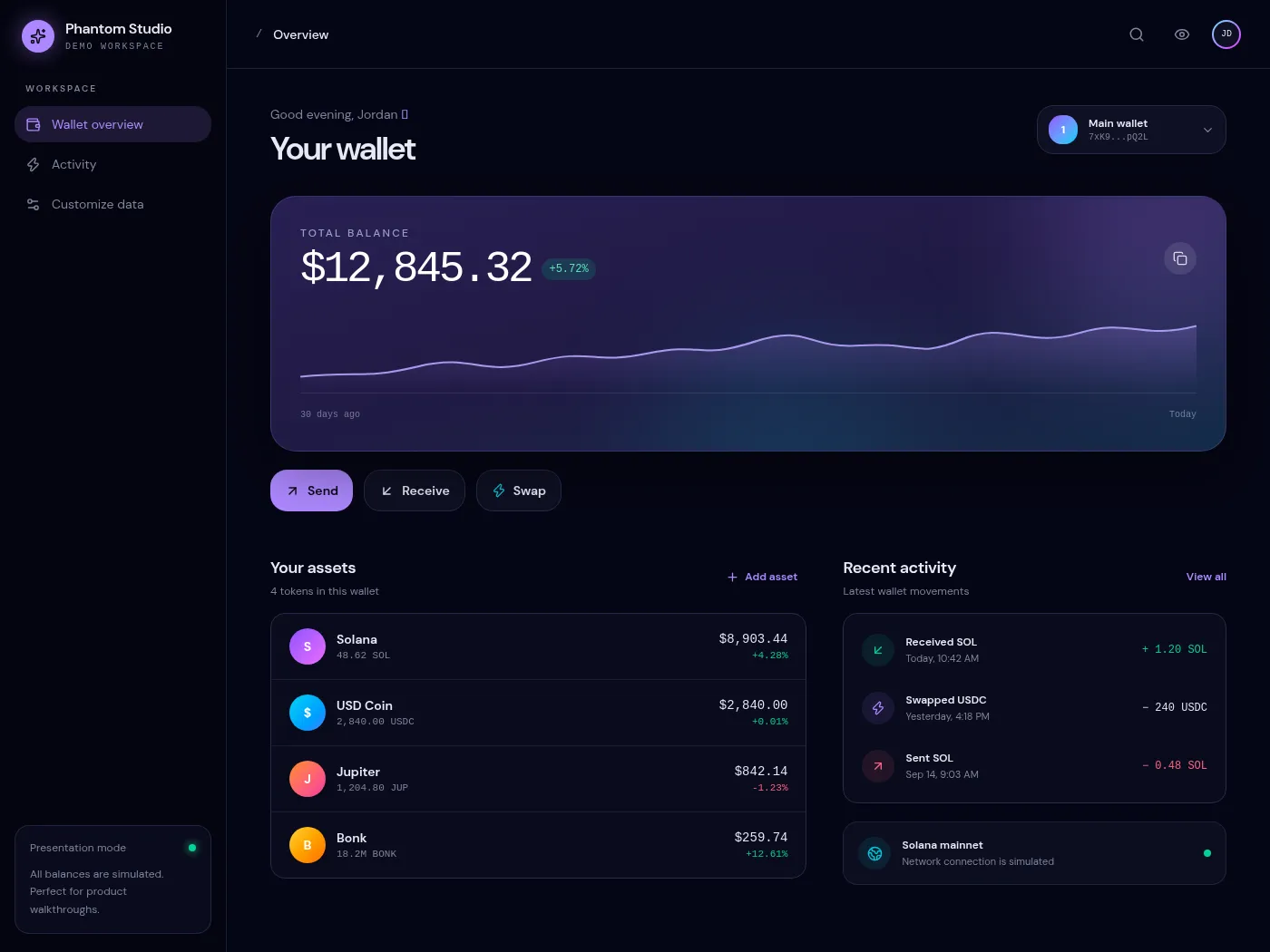 Phantom Wallet Simulator